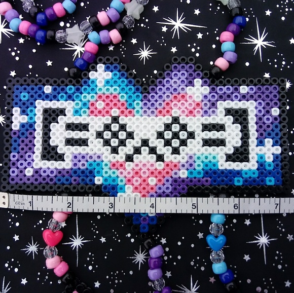 Jewelry | Porter Robinson Galaxy Perler Kandi Rave Necklace | Poshmark